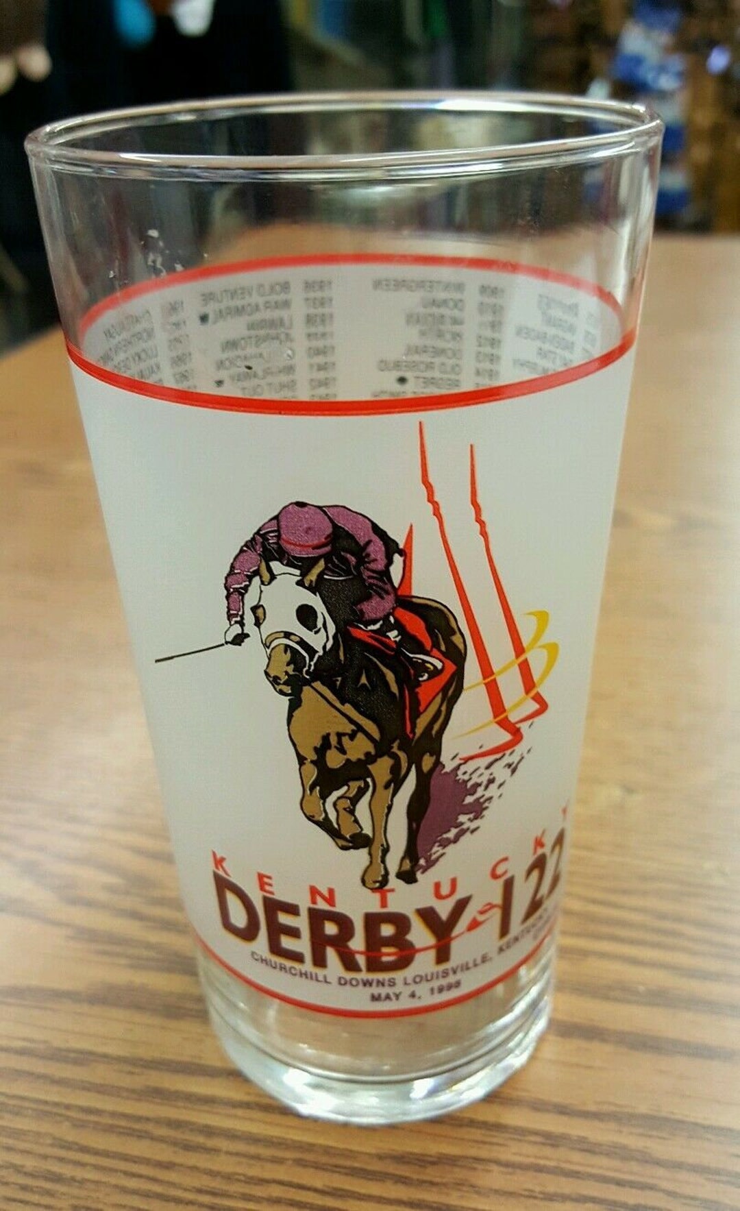 G8 May 4 1996 122 Kentucky Derby Horse Racing Race Glass - Etsy
