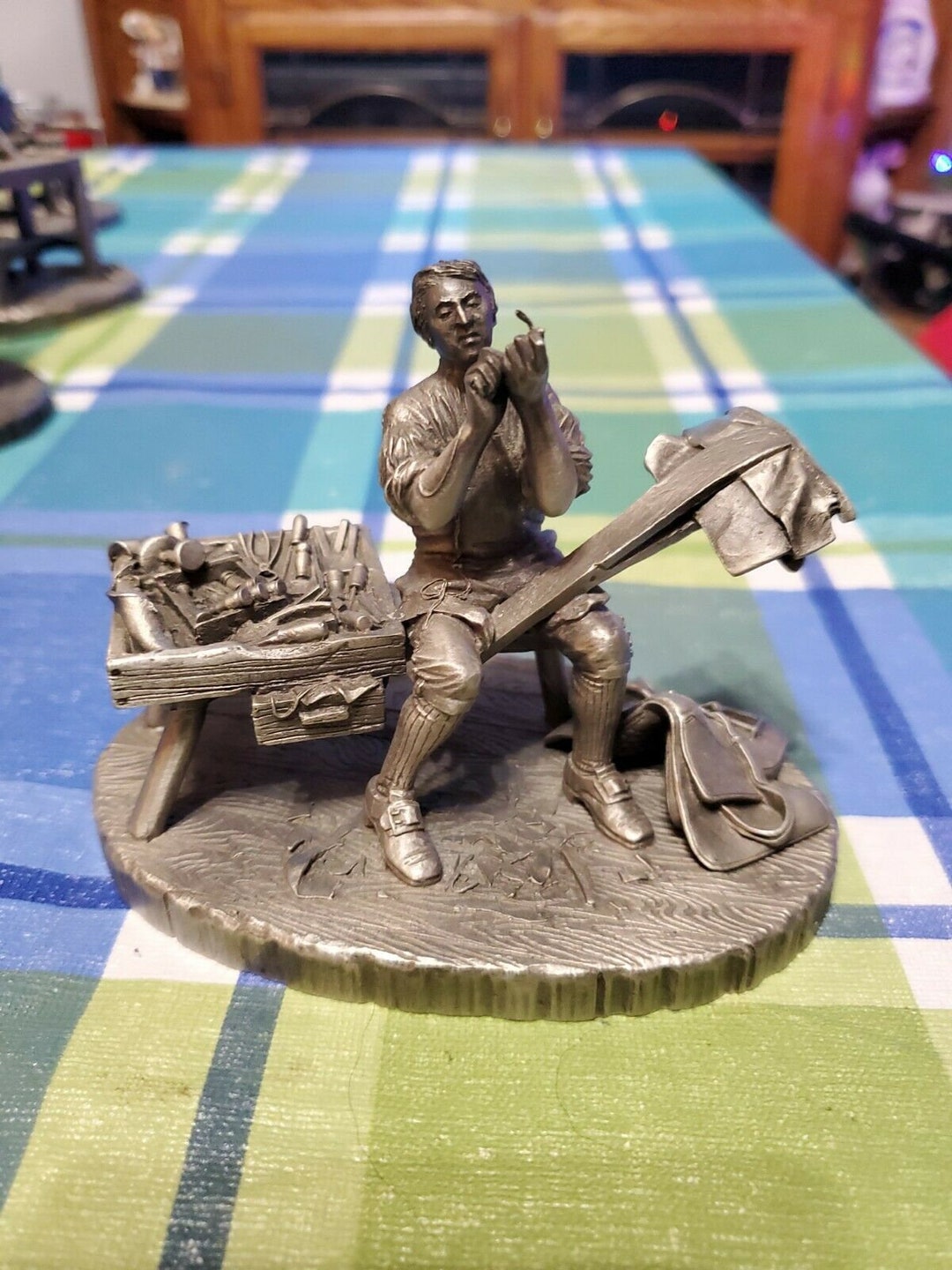 Saddler Delaware Craftsman of Colonial America Pewter Franklin Mint ...