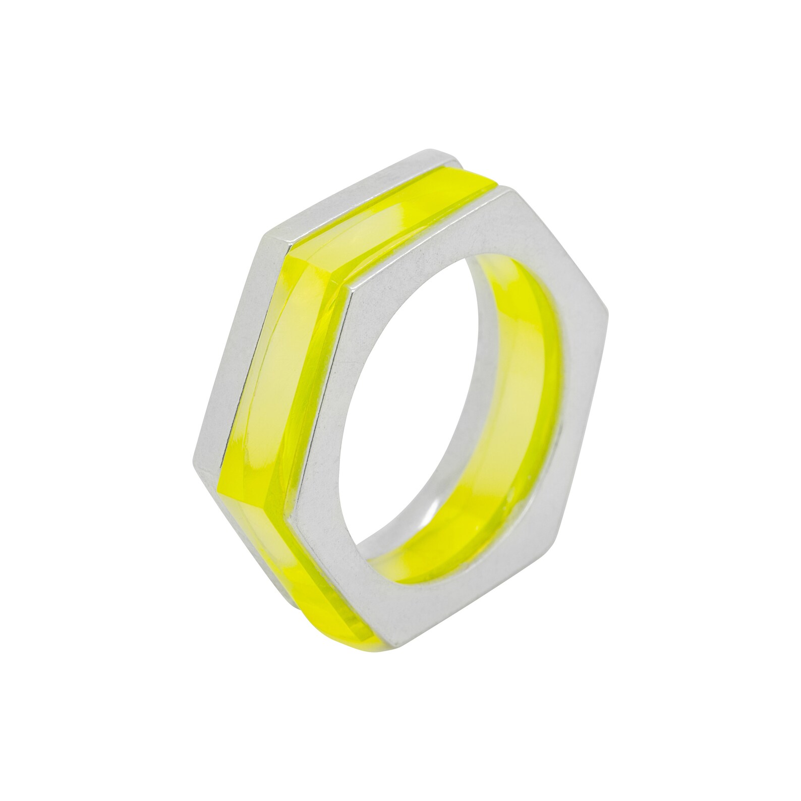 Hexagon Stacking Rings Geometric Hexagonal Silver Rings - Etsy