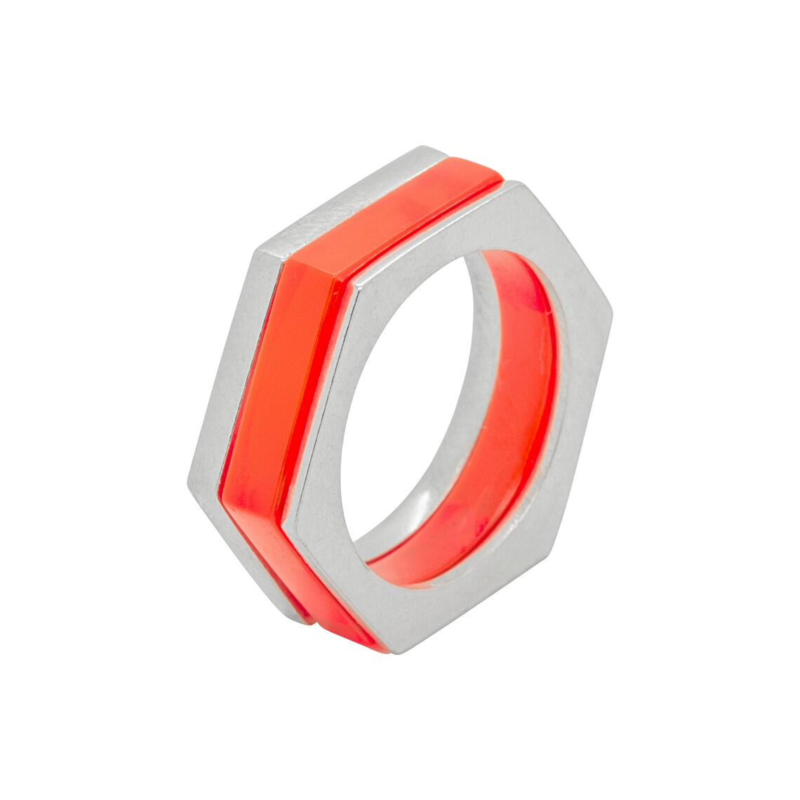 Hexagon Stacking Rings Geometric Hexagonal Silver Rings - Etsy