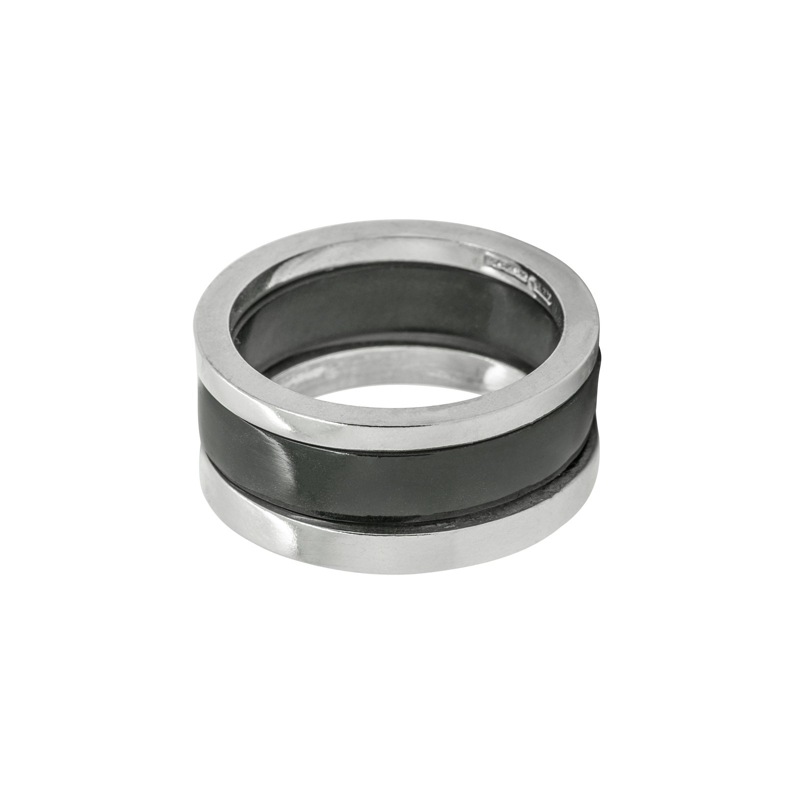 Stackable Rings Geometric Round Silver Rings Colourful Acrylic Insert ...