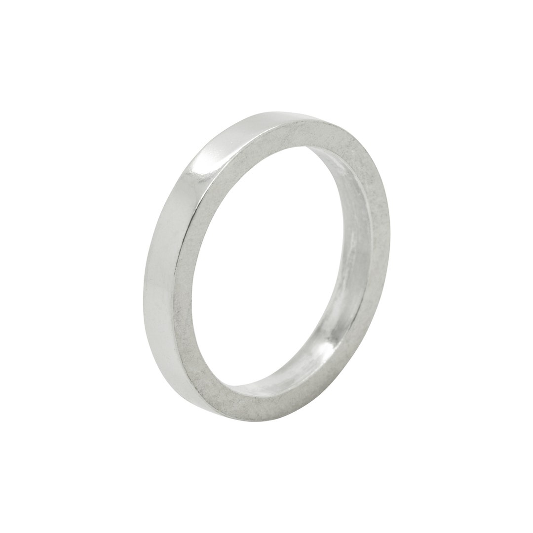 Stackable Rings Geometric Round Silver Rings Colourful Acrylic Insert ...