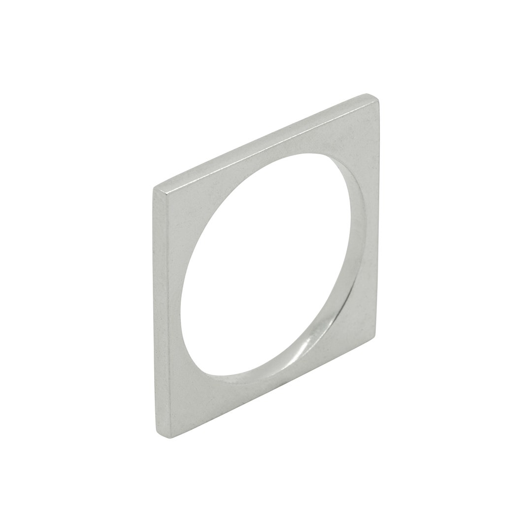 Stackable Square Rings Geometric Square Silver Rings Colourful Acrylic ...