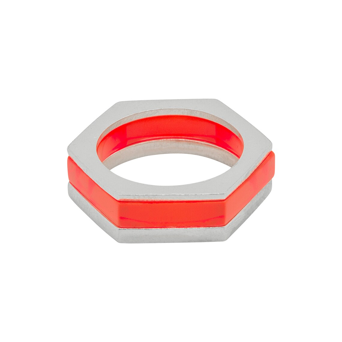 Hexagon Stacking Rings Geometric Hexagonal Silver Rings - Etsy