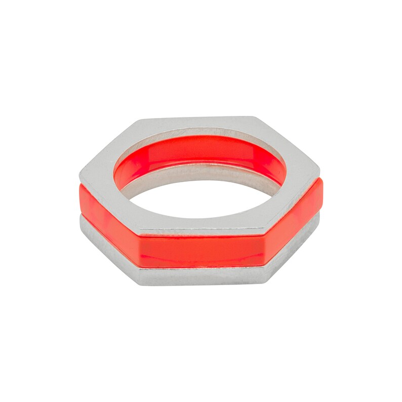 Hexagon Stacking Rings Geometric Hexagonal Silver Rings - Etsy