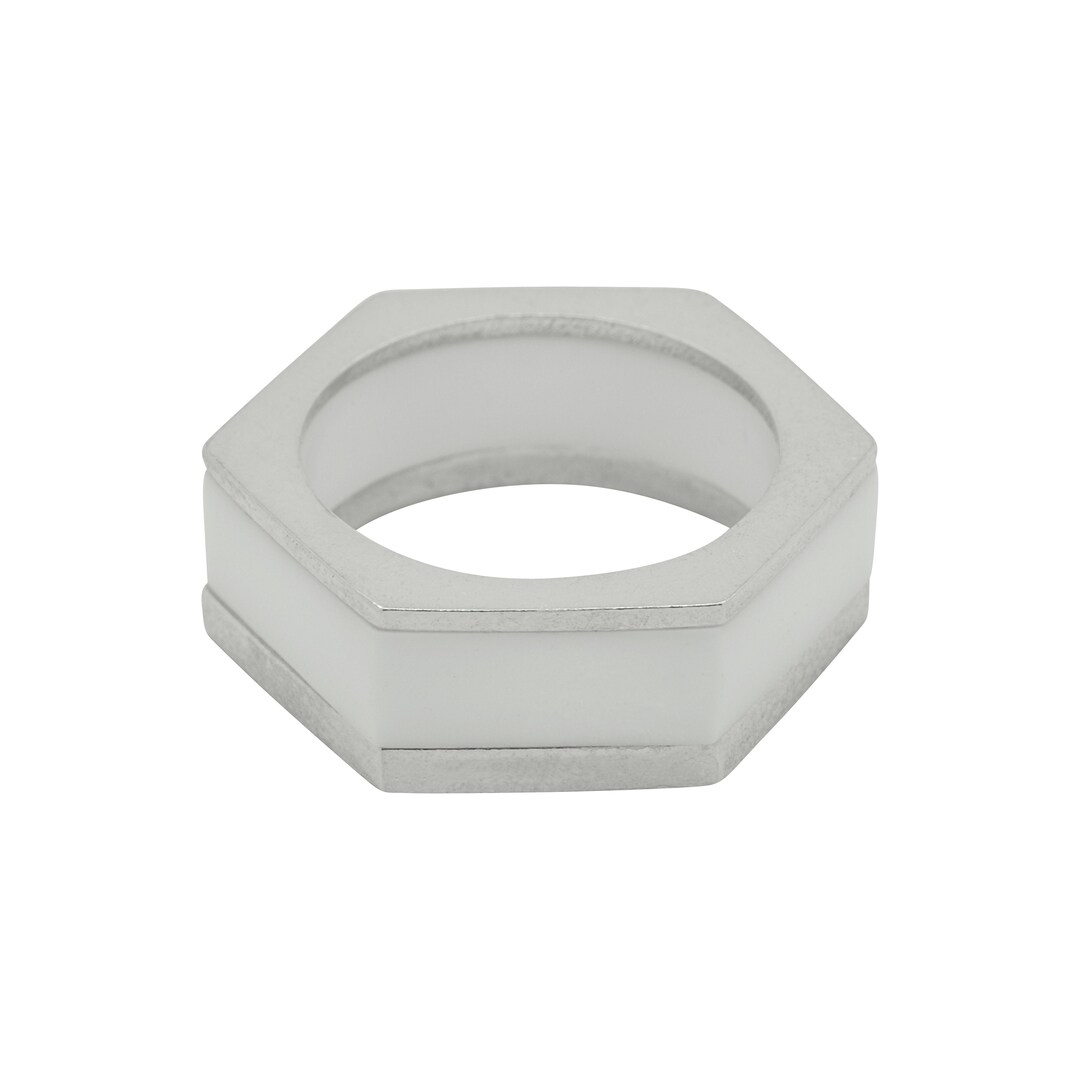 Hexagon Stacking Rings Geometric Hexagonal Silver Rings - Etsy