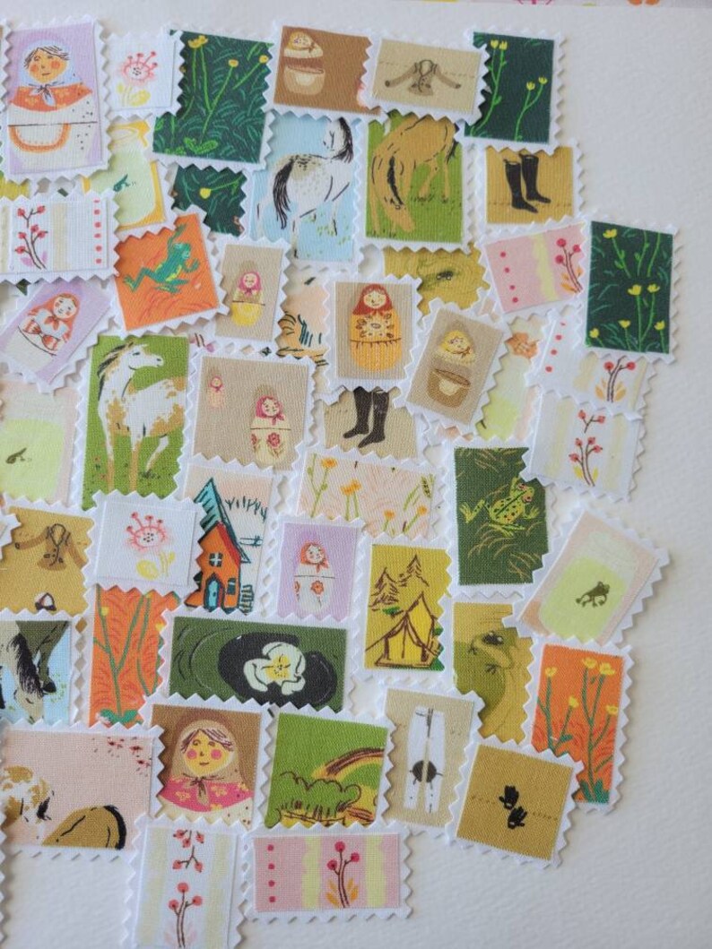West Hill by Heather Ross Fabric Stamps - Etsy