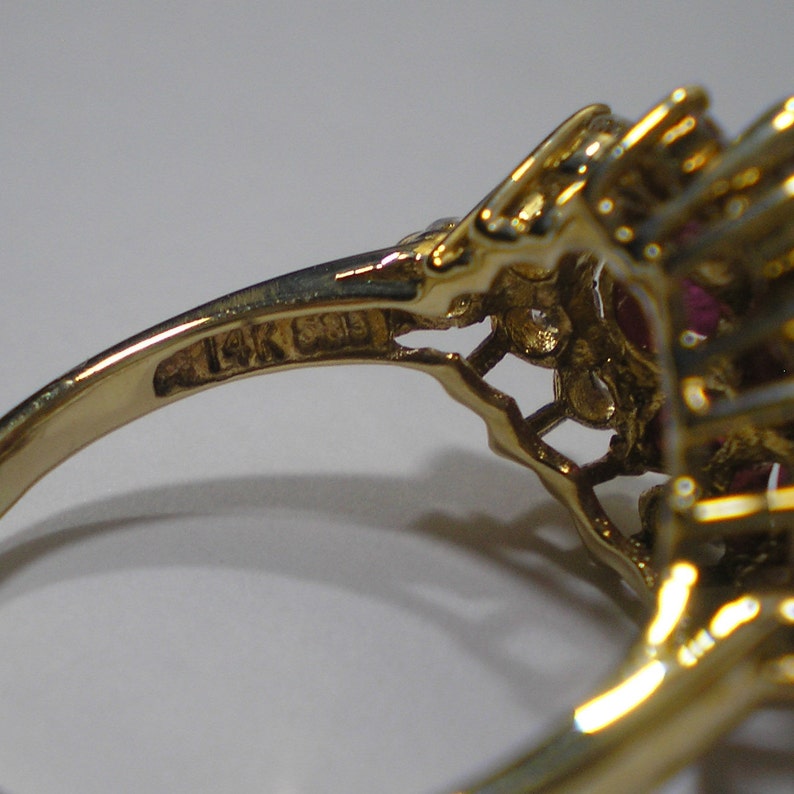 Vintage Franklin Mint 14k Gold July Birthstone Ruby Sapphire | Etsy