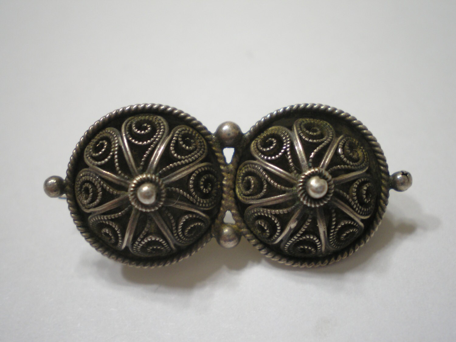 Antique Vintage David Anderson 830 Silver Filigree Pin Brooch | Etsy