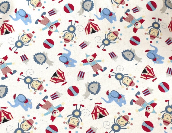Circus Fabric Clown Cotton Fabric Fabric by the Yard - Etsy