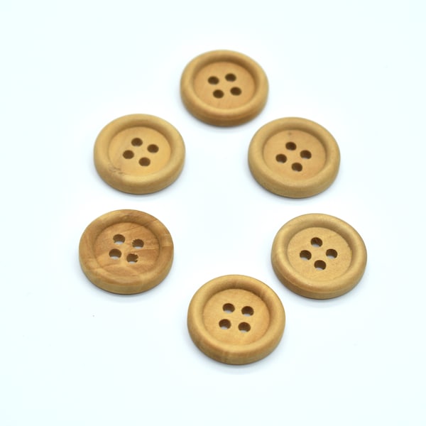 Natural Wood Buttons - Etsy UK