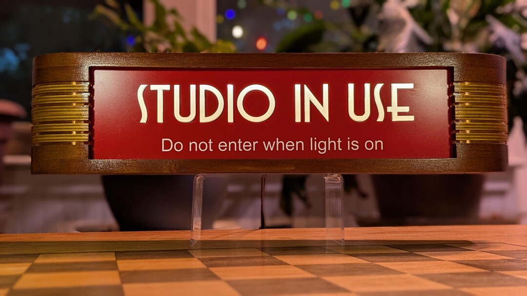Studio in Use 18" RED Studio Warning Sign - Etsy