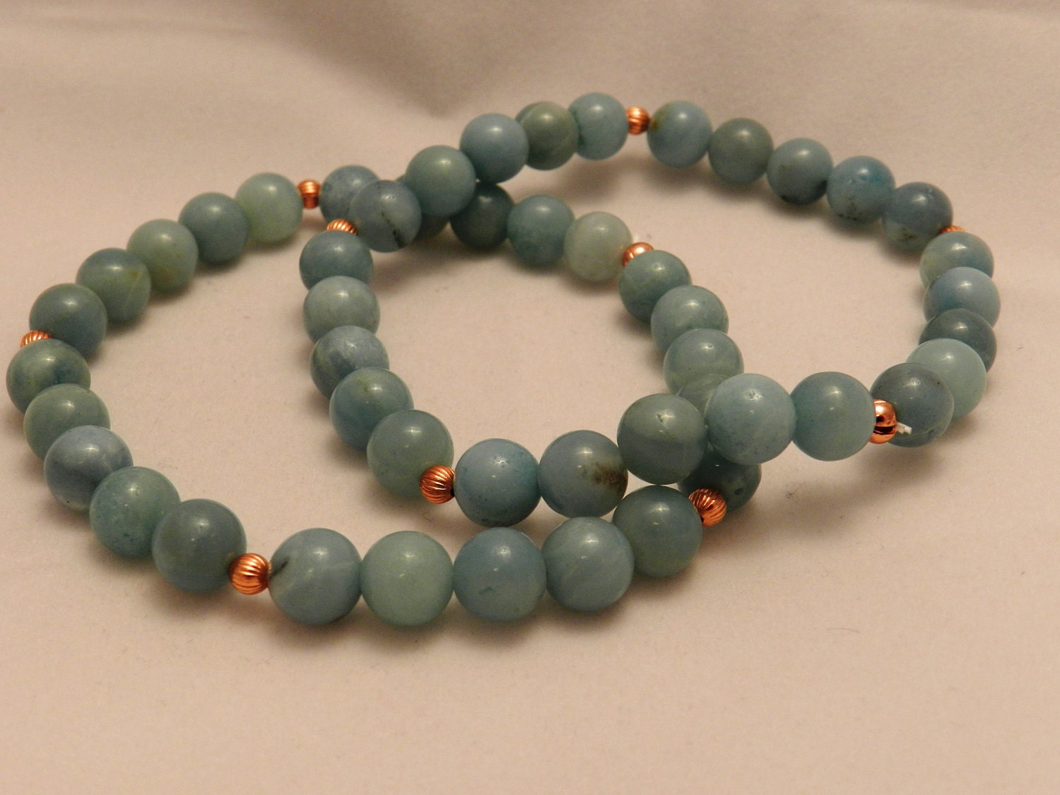 Pale Aqua Blue Amazonite Stretch Bracelet - Etsy