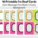 Printable Deaf Communication Cards: I'm Deaf Accommodation Requests ...