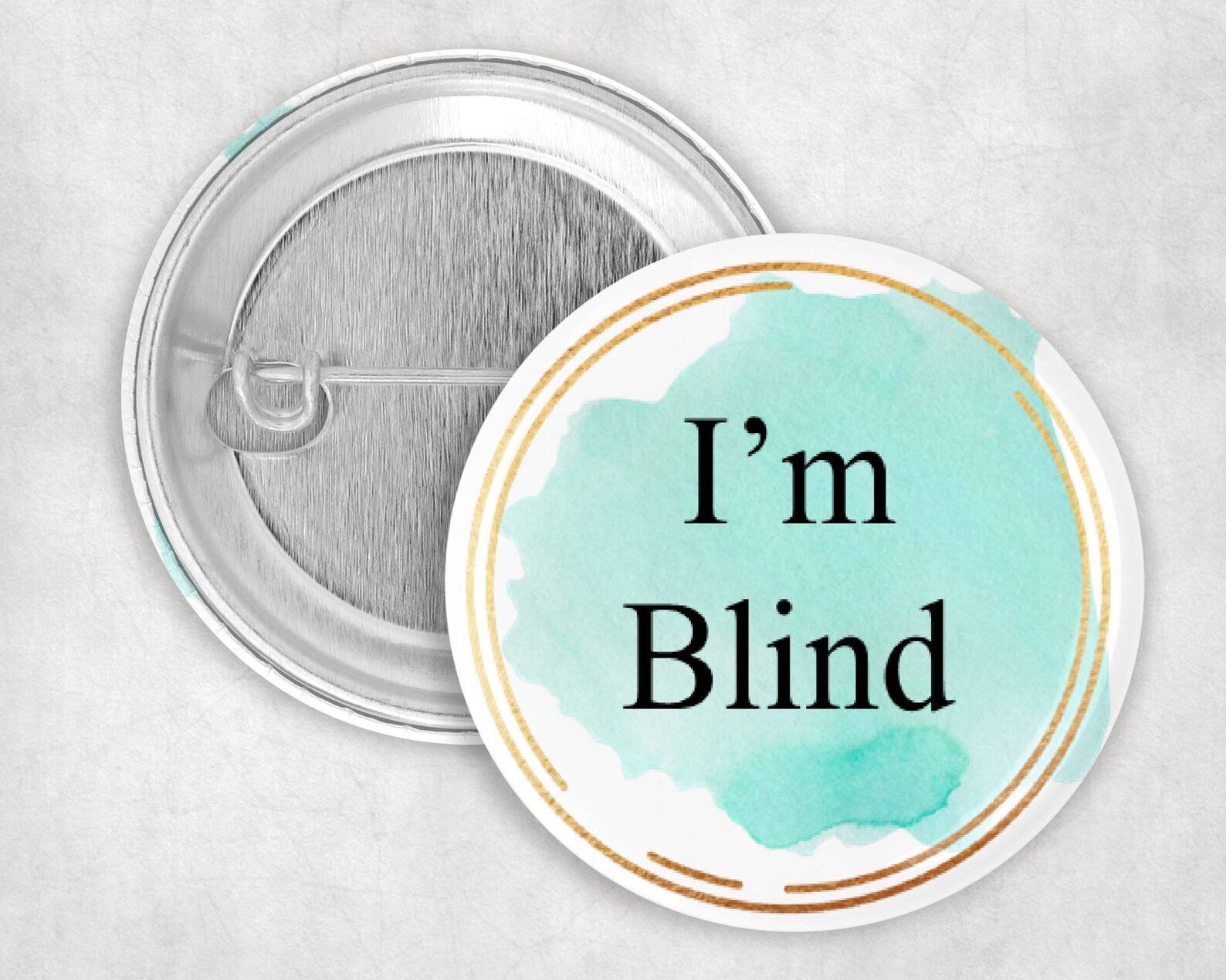 Blind Pin I'm Blind Button Visually Impaired Pin Vision | Etsy