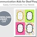 Printable Deaf Communication Cards: I'm Deaf Accommodation Requests ...