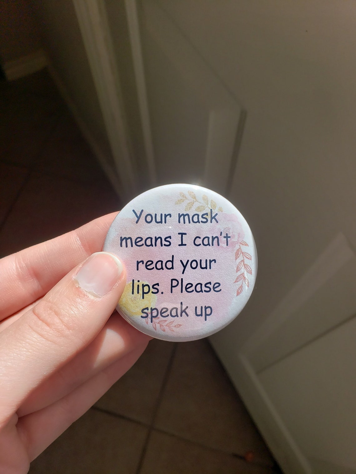 Hearing Loss Pin, I Wear Hearing Aids Button, Hearing Aids Pins, Hard ...
