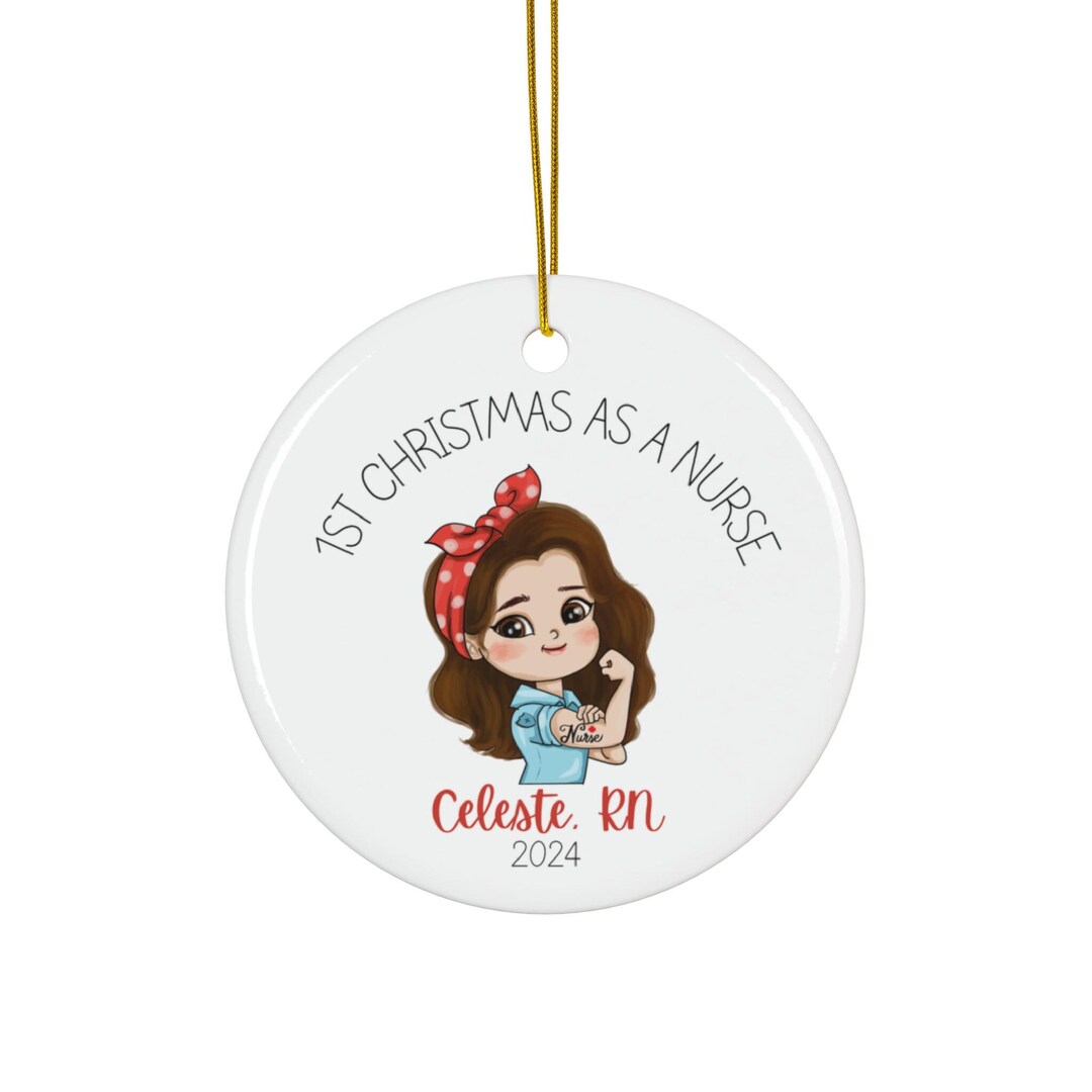 First Christmas as a Nurse Ornament RN Gift Personalized Nurse Ornament ...