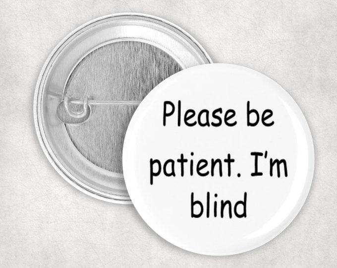 5 Pack Please Be Patient, I Have Low Vision Blue/white Disability ID ...