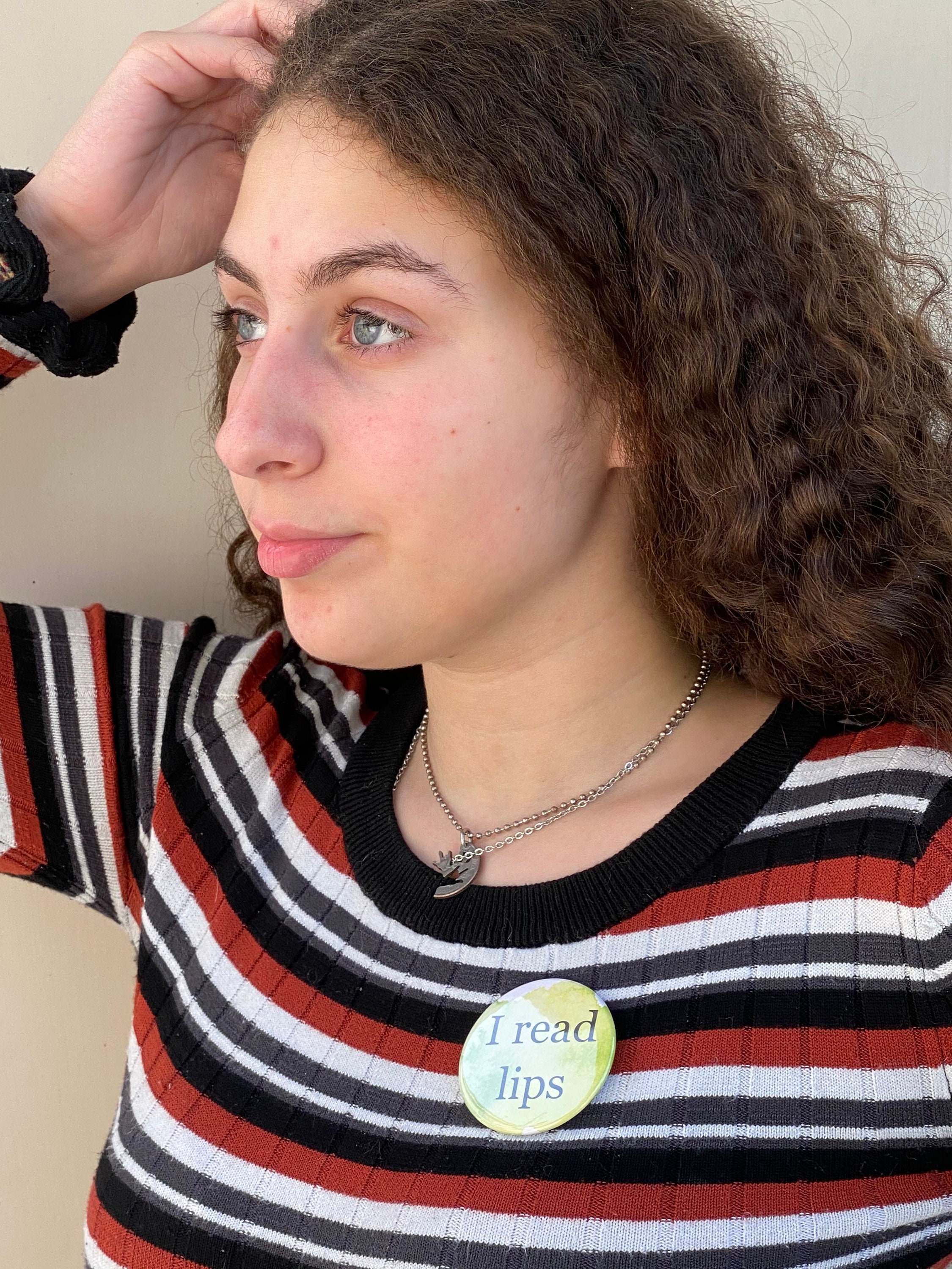 I'm Hearing and Learning Asl Button, ASL Student Pin, American Sign ...