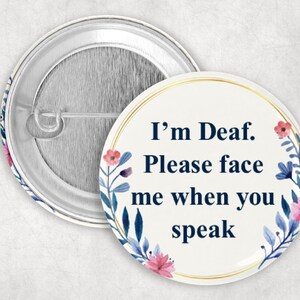 I'm Deaf Printable Sign for Desk or Wall, 8" X 10" I'm Deaf I'm Not ...