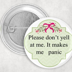 PTSD Pin: I Have PTSD I Startle Easily, 1.25 2.25 or 3" Button for Post ...