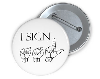I Know ASL Button American Sign Language Fingerspelling - Etsy