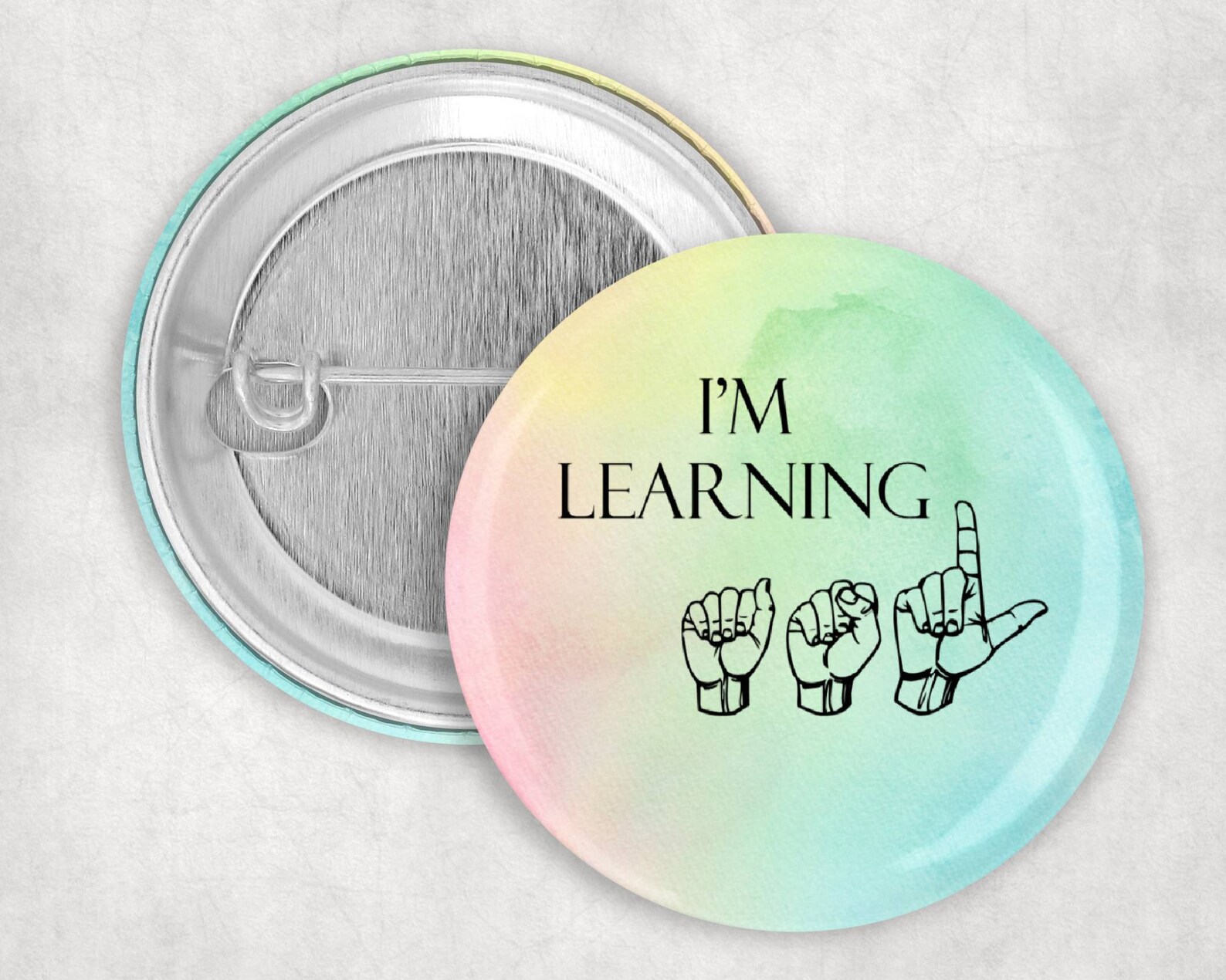 ASL is My Love Language Button ASL Magnet American Sign - Etsy