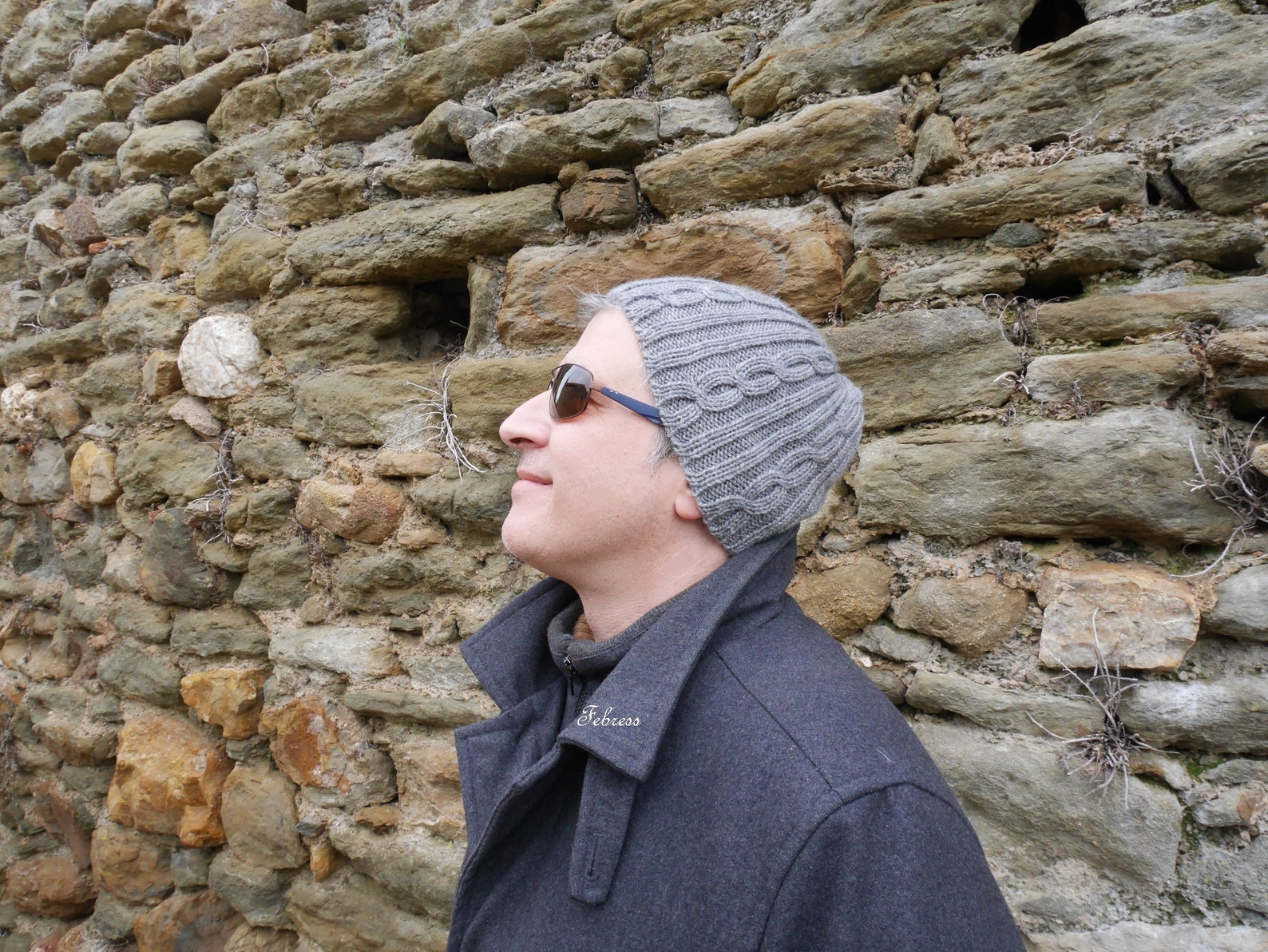 Hat for Men, ALPACA Wool, Men's Hat, Gray, Grey, Handmade, Winter, Hand ...