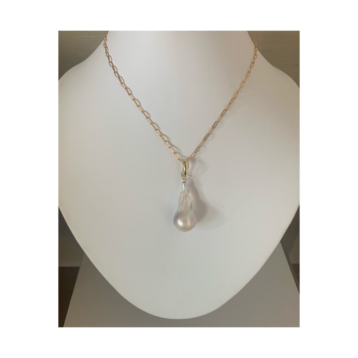 Extra Large / Long Tear Drop Baroque Freshwater Pearl Pendant, White ...
