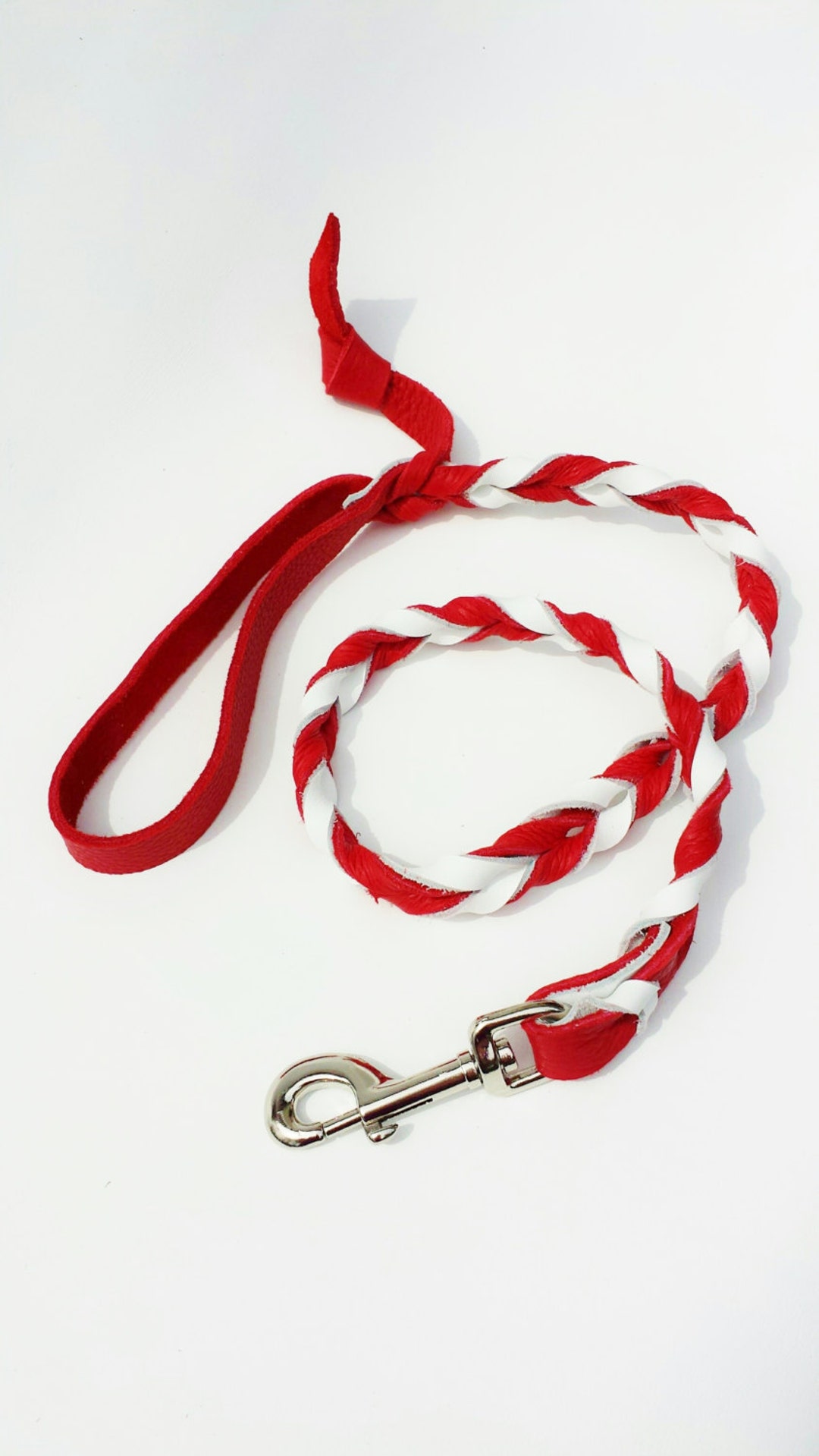 Braided Bullhide Lead, Leather, Handmade Leash, Baseball Team Braided ...