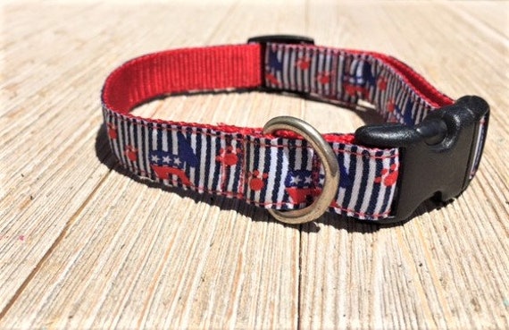 Democratic Donkey 5/8 Dog Collar Side release buckle | Etsy