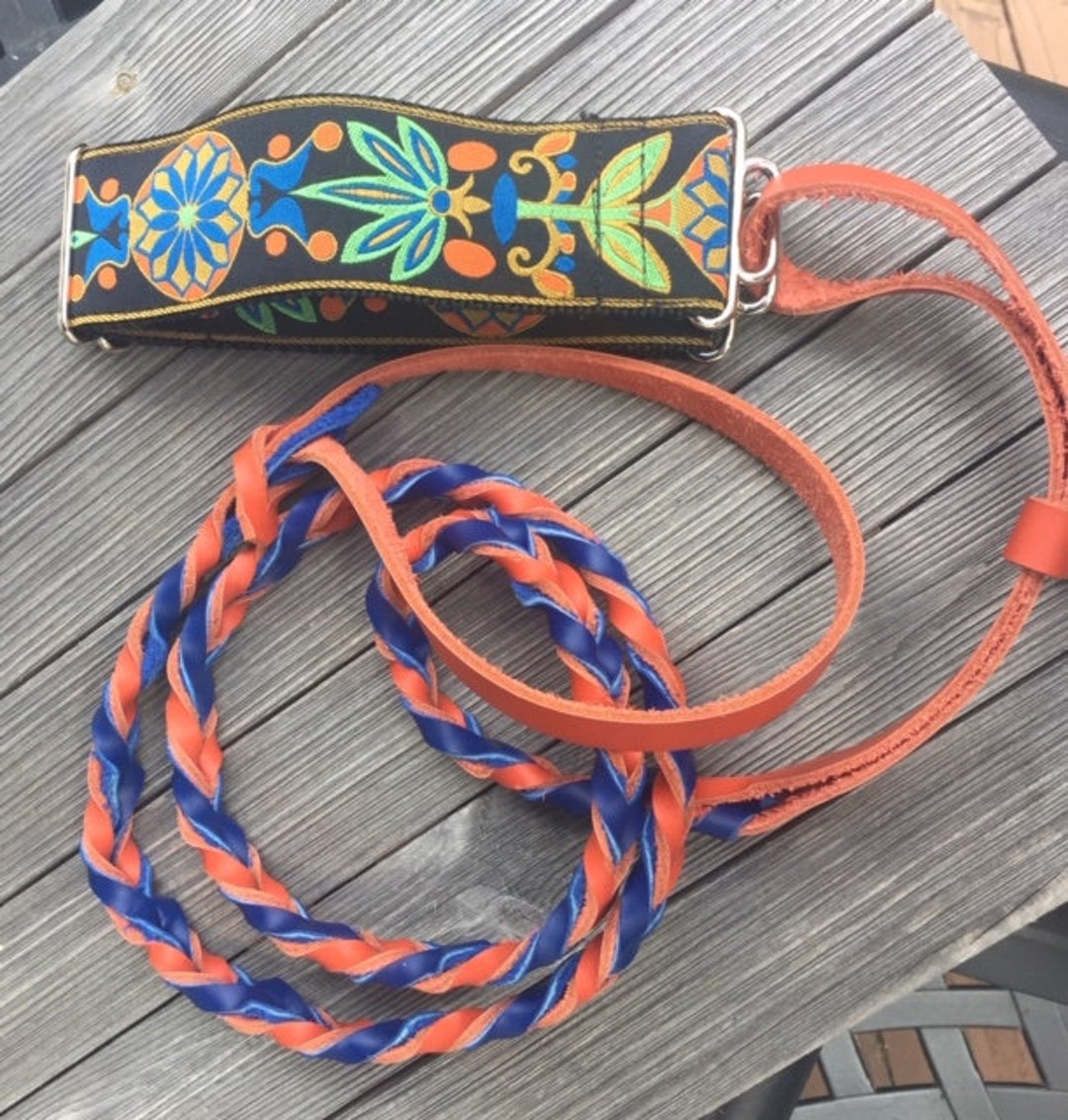 NEW! Adjustable Agility Leash, 2" Wide, Colorful Jacquard Collar With ...