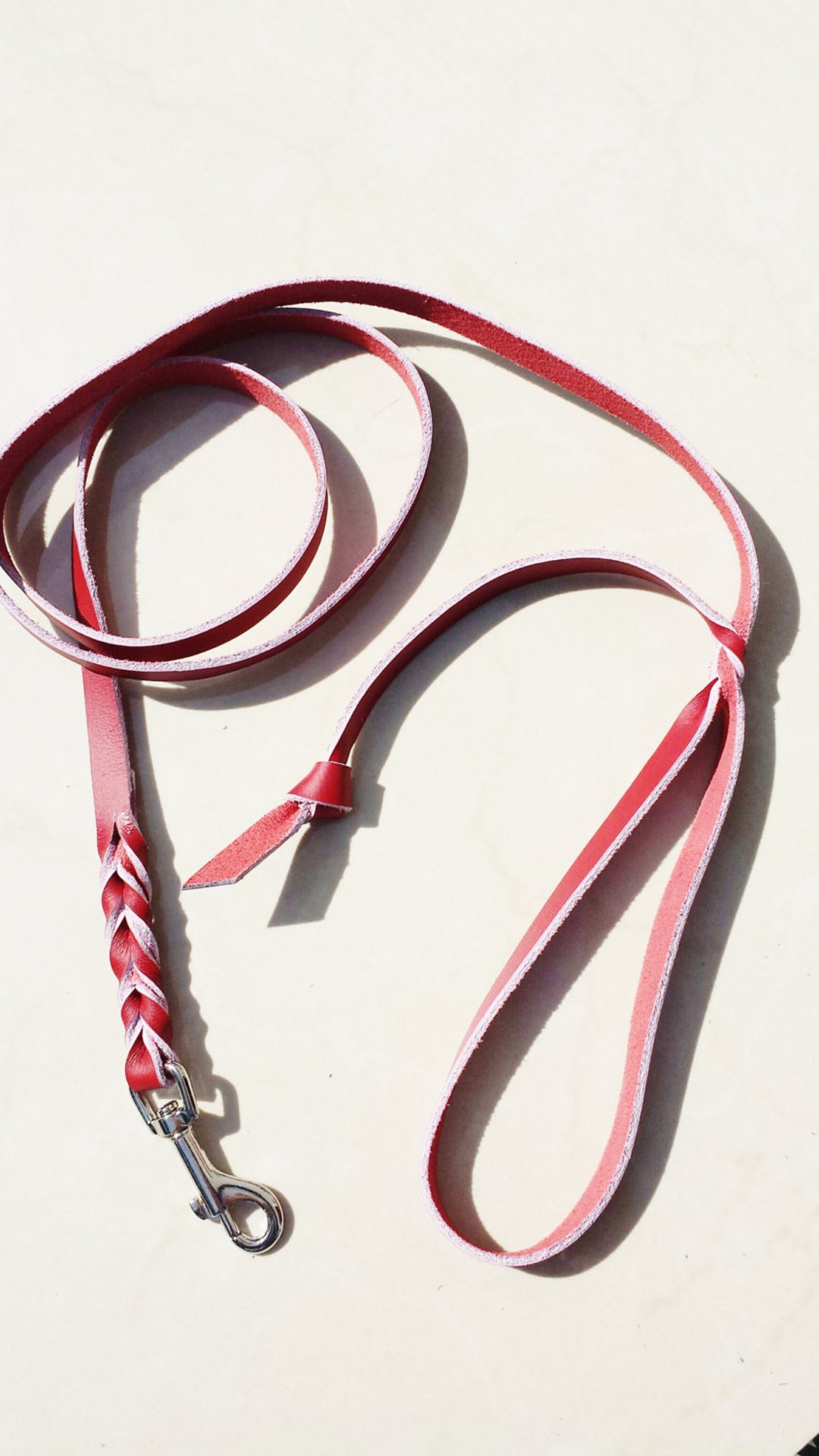 RED Mellow Tan Leather Leash, Lighter Than Bullhide - Etsy