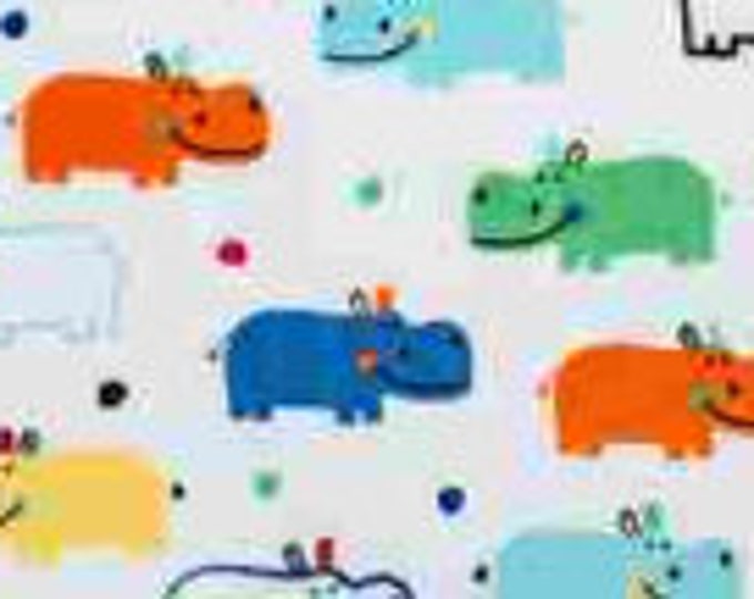 Shannon Cuddle Happy Hippo, Fabric Yard - Etsy