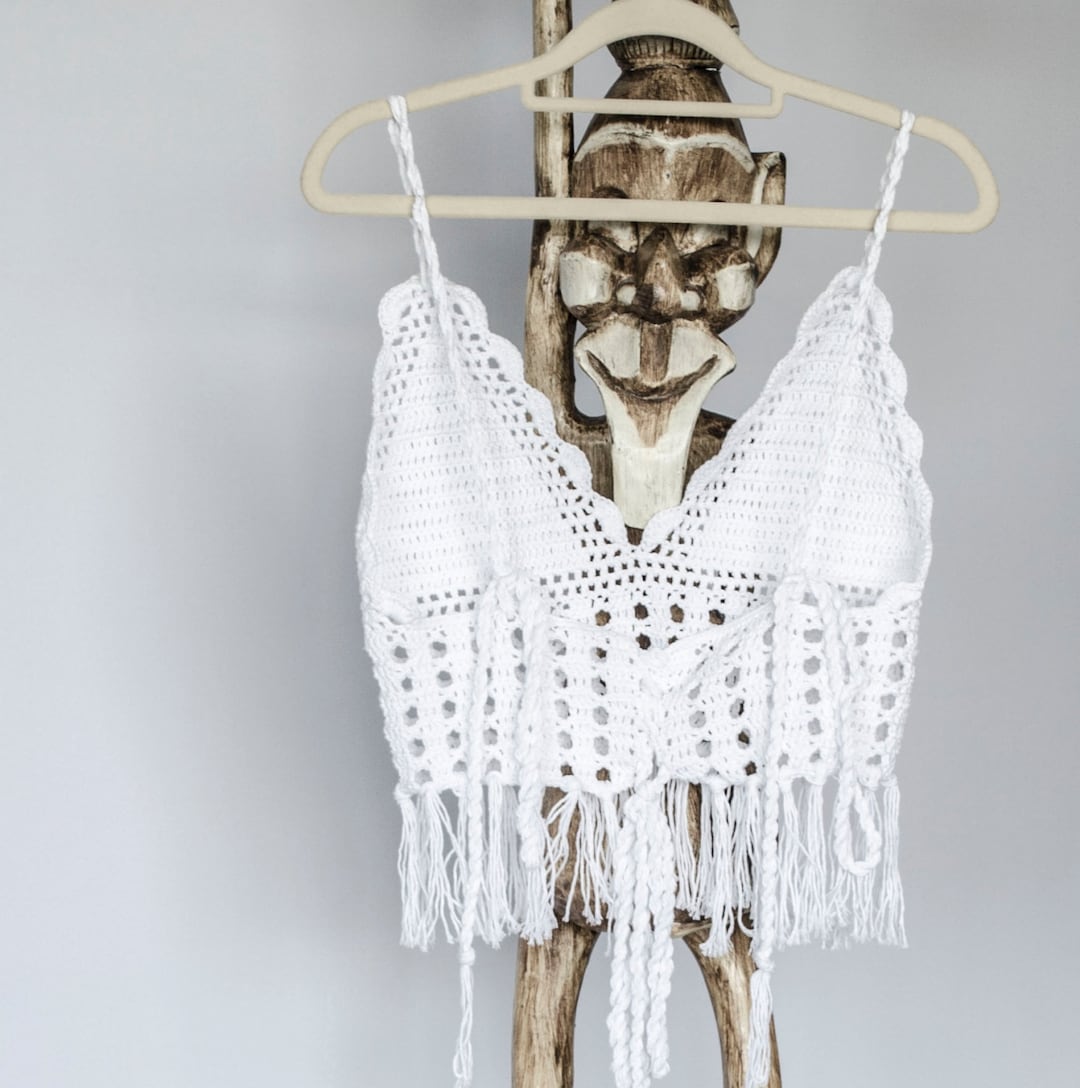 White Crochet Top, Crochet Tank Top, Women's Clothing Crochet Top ...