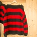 Red Black Striped Grunge Sweater, 90s Style Grunge Jumper, Nonbinary ...