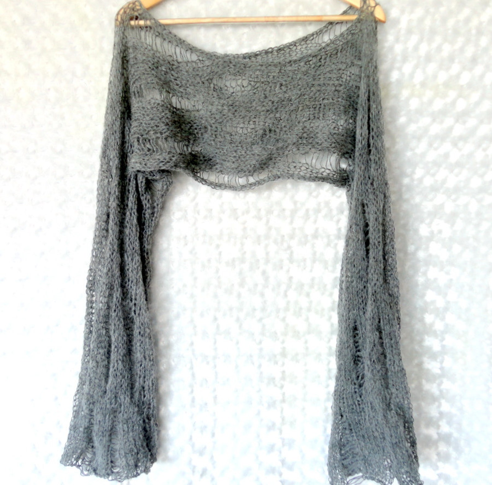 Cropped Sweater Cropped Shrug Loose Knit Mohair Sweater - Etsy