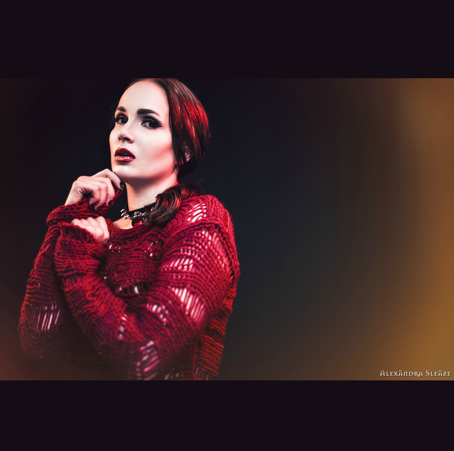 Dark Red Gothic Sweater Crop Shredded Jumper Witchy | Etsy