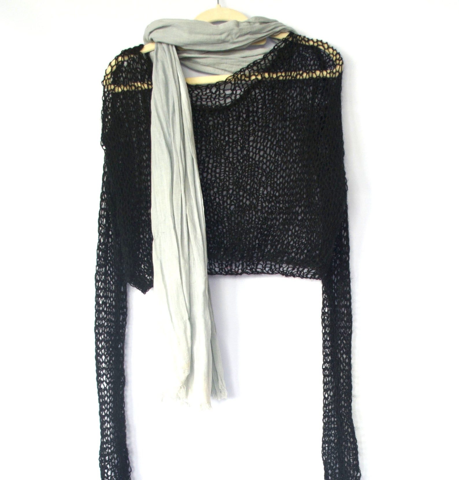 Sheer Black Sweater Women's Sheer Knit Sweater Top With - Etsy