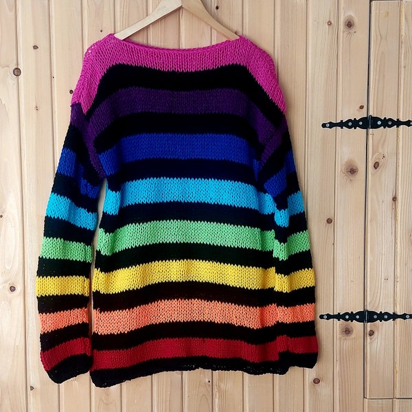 Rainbow Sweater - Etsy
