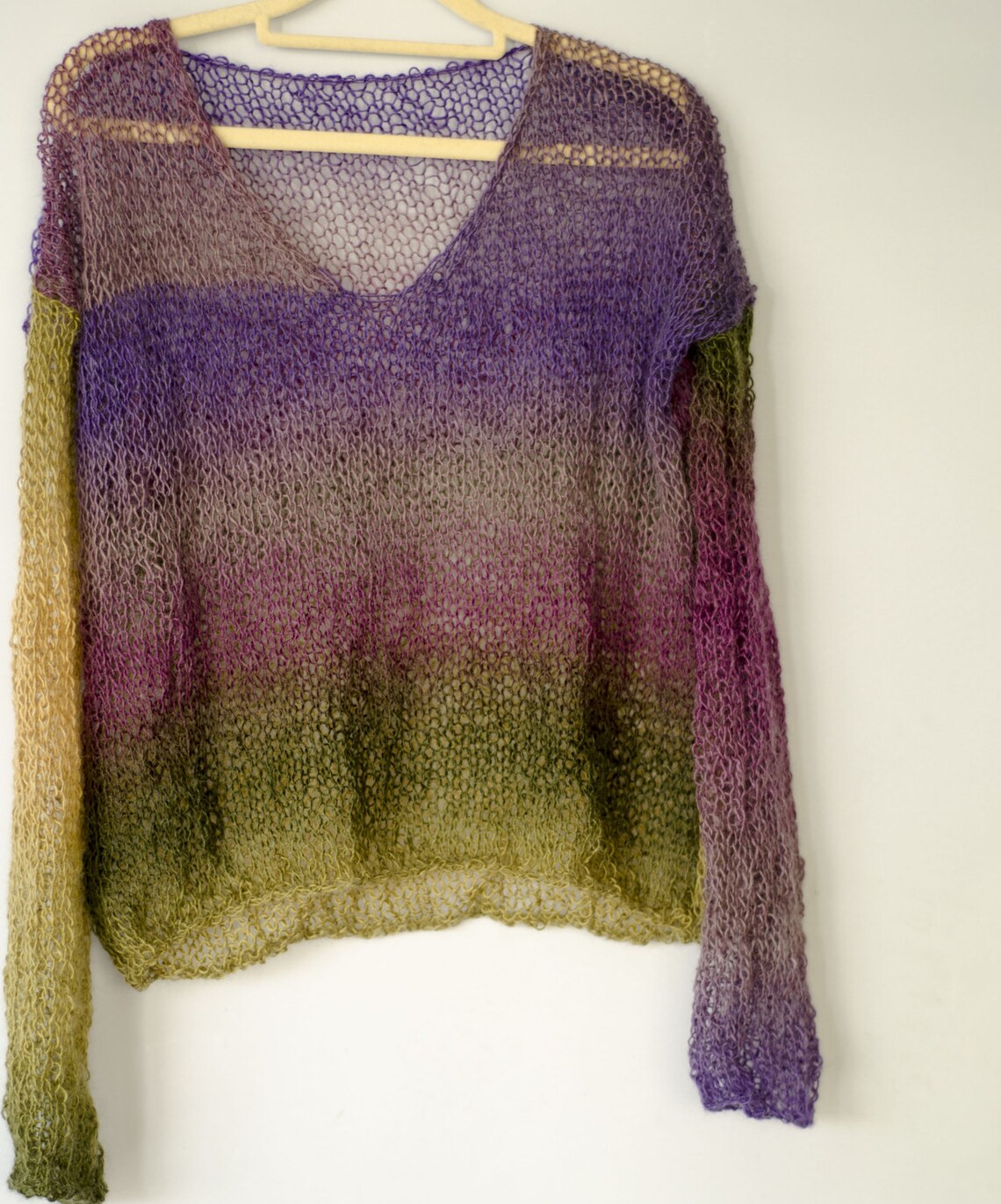 Silky Soft V Neck Hand Knitted Sweater Magical Sweater Fairy | Etsy