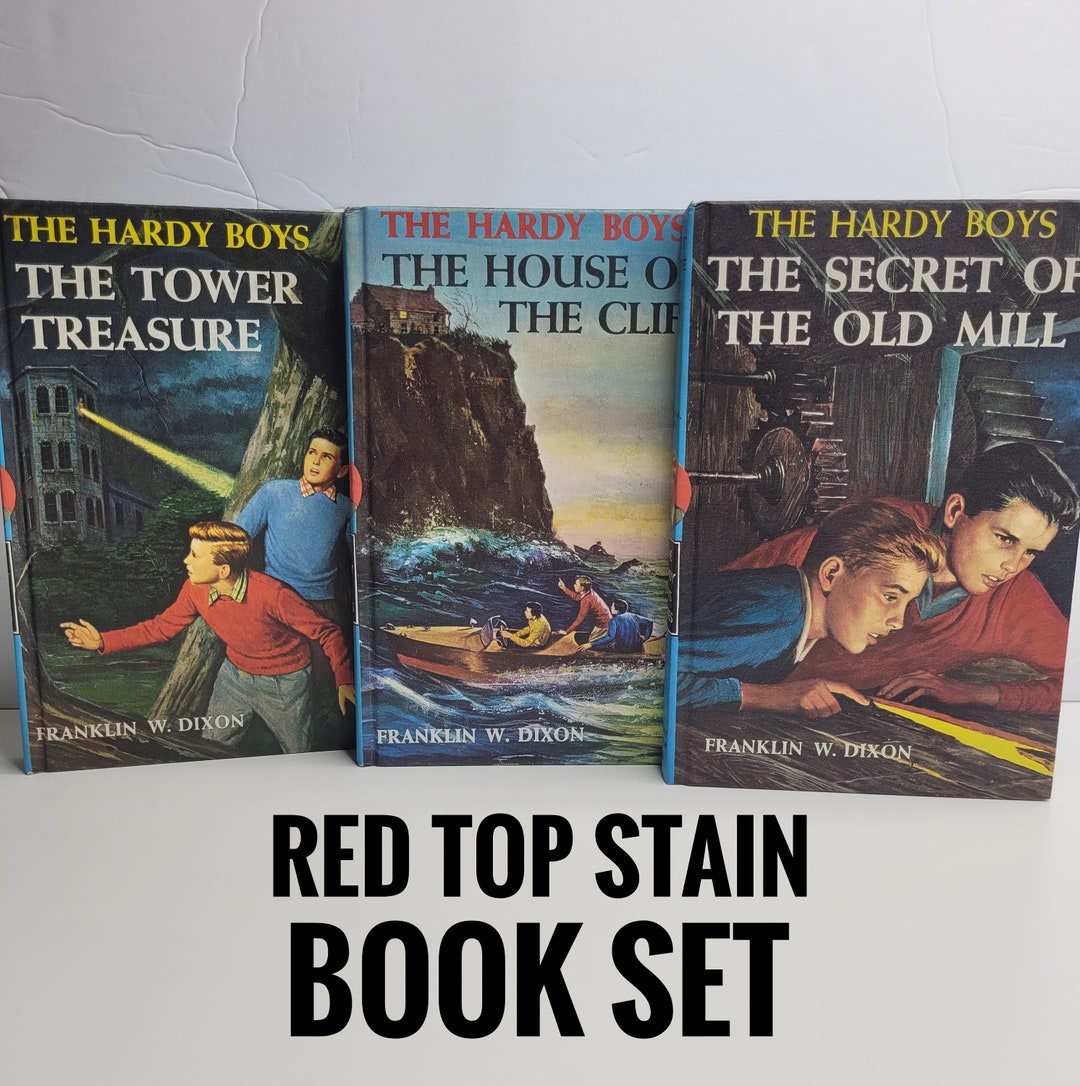 Hardy Boys Red Top Stain, Hardy Boys Book Set, Tower Treasure, House on ...