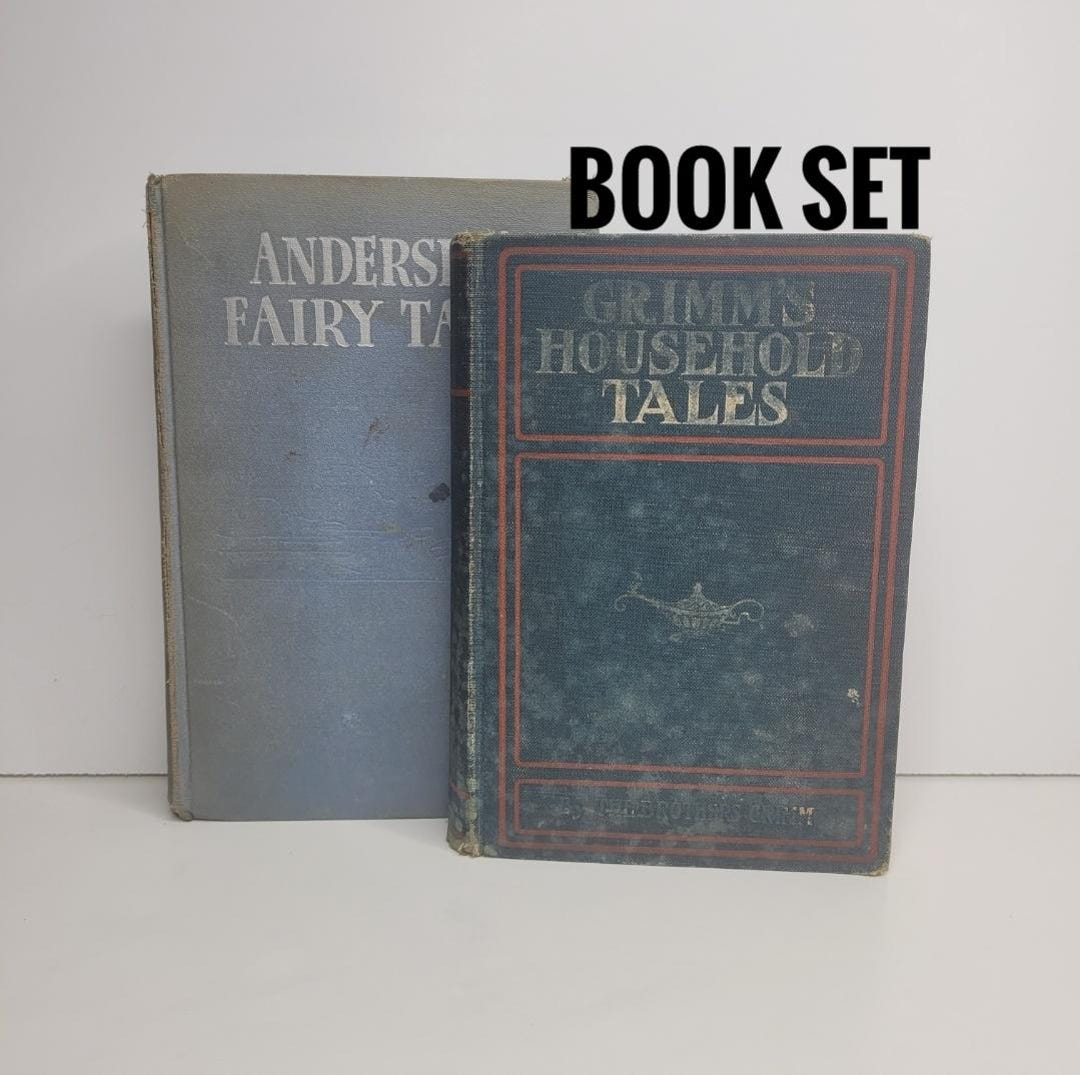 Vintage Fairy Tales Book Set, Hans Christian Andersen, Brothers Grimm ...