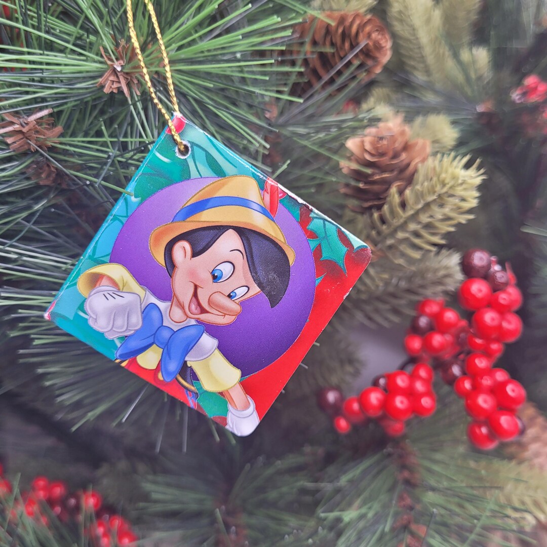 Disney Pinocchio Ornament, Mini Disney Storybook Ornaments, Vintage ...