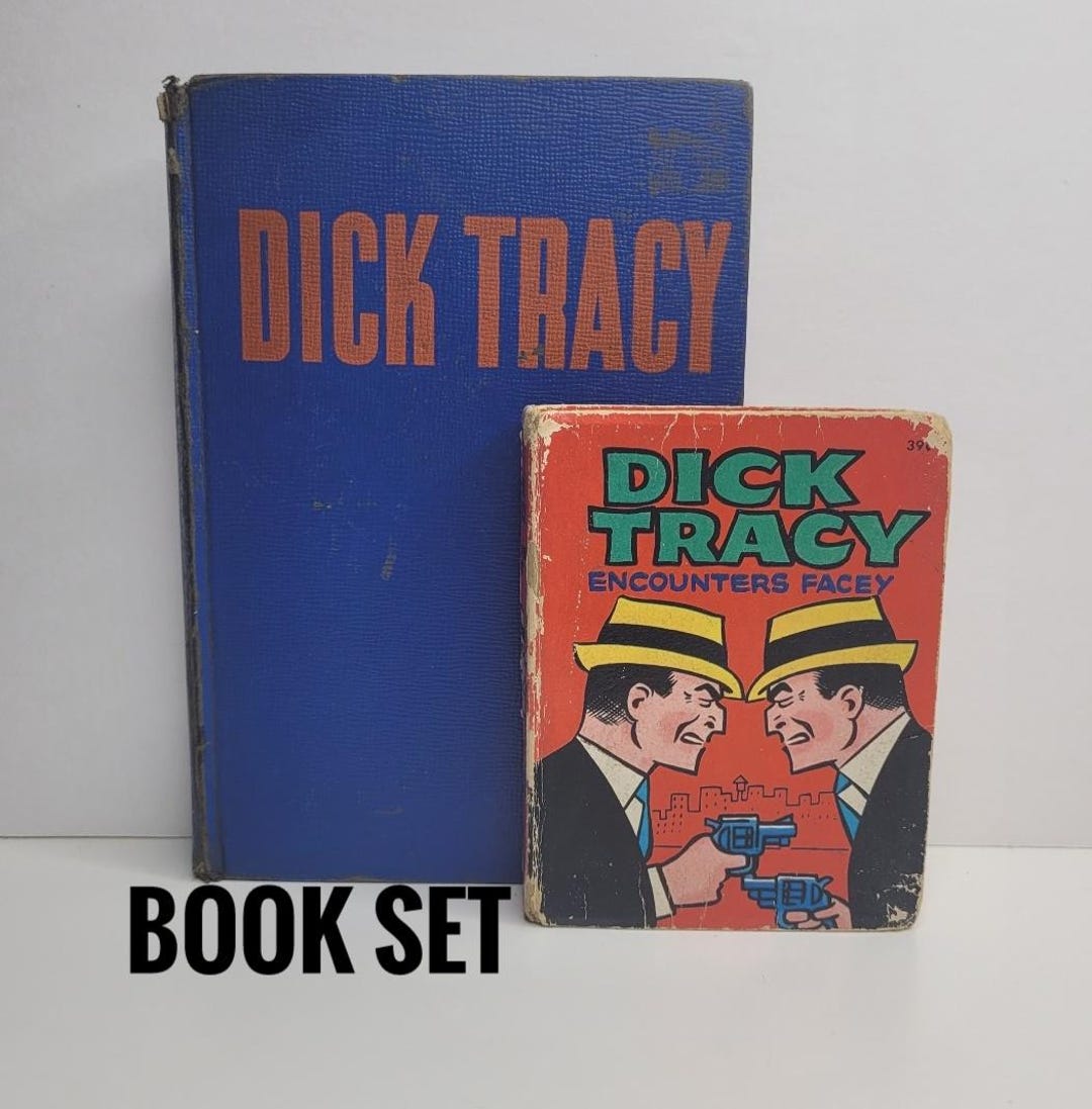 Dick Tracy Book Set, Ace Dectective, Encounters Facey, Authorized ...