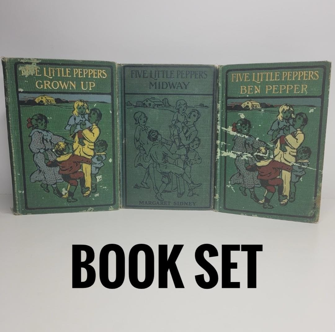 Five Little Peppers Book Set by Margaret Sidney, Vintage Childrens ...