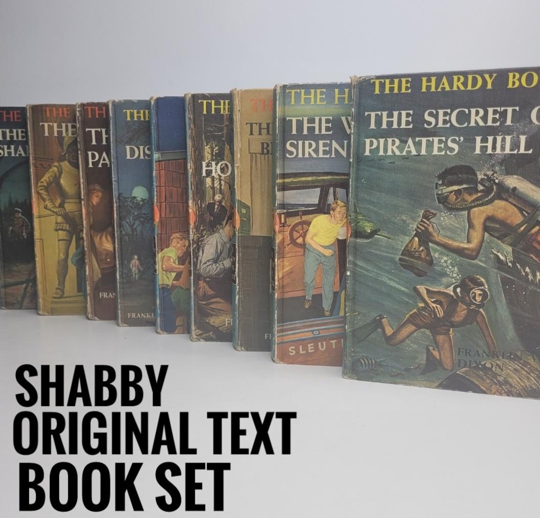 Original Text Hardy Boys Shabby Book Set, by Franklin W. Dixon, Vintage ...