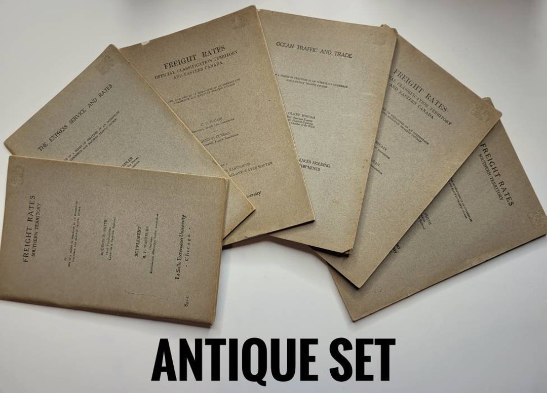 Antique Freight Rates Set, Reference Material, Educational Booklets ...