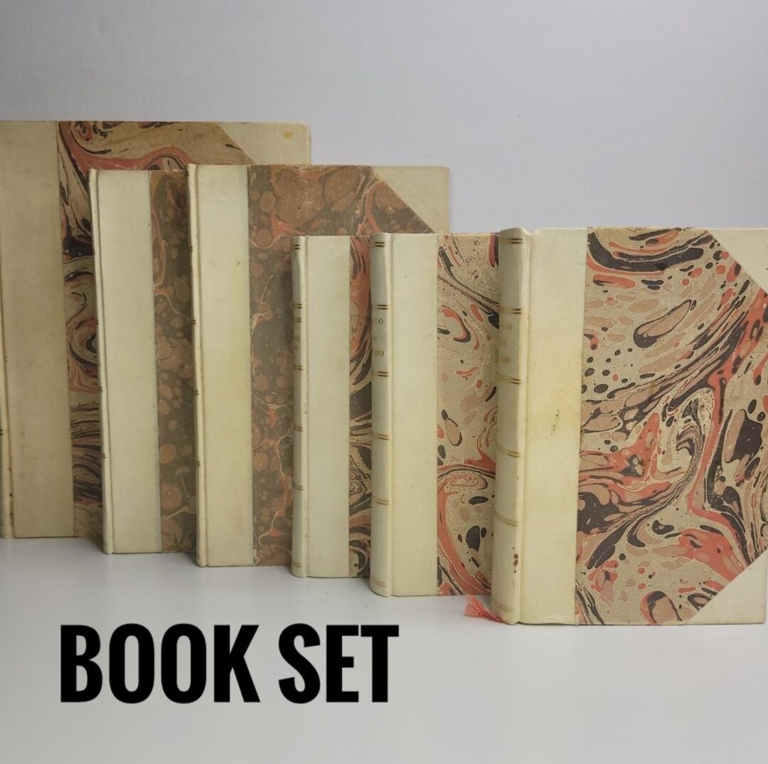 Decorative Book Set, Antique Books, Old Italian Books, Gabriele D ...